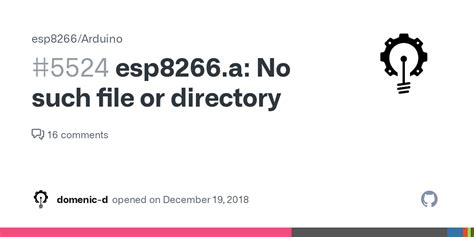 Esp8266a No Such File Or Directory · Issue 5524 · Esp8266arduino