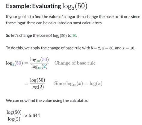 Change Of Base Formula