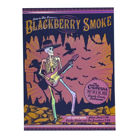 2023 Live At The Caverns Tour Poster E Blackberry Smokes Official