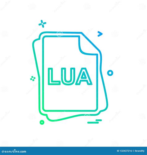 LUA File Type Icon Design Vector Stock Vector Illustration Of Program Paper 132437216