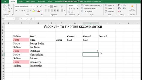 Vlookup To Find The Second Match Simple Logic Youtube