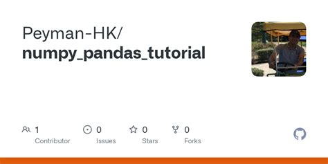 Github Peyman Hknumpypandastutorial
