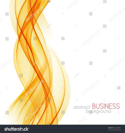 Abstract Orange Color Wave Design Element Stock Vector Royalty Free