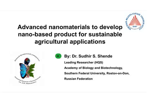 Pdf Advanced Nanomaterials To Develop Nano Based Product For Sustainable Agricultural Applications