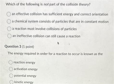 Solved Which Of The Following Is Not Part Of The Collision Chegg