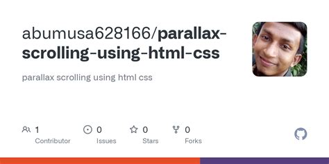 Github Abumusa628166parallax Scrolling Using Html Css Parallax