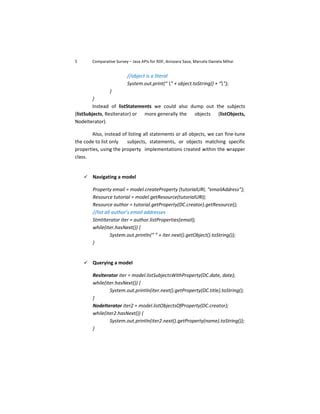 Comparative Survey Java APIs For RDF PDF