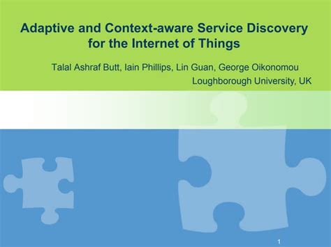 adaptive and context aware service discovery for the internet of things