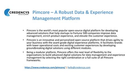 Ppt Pimcore A Robust Data And Experience Management Platform