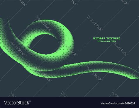 Bit Pixel Art Style Bitmap Texture Curl Form Vector Image