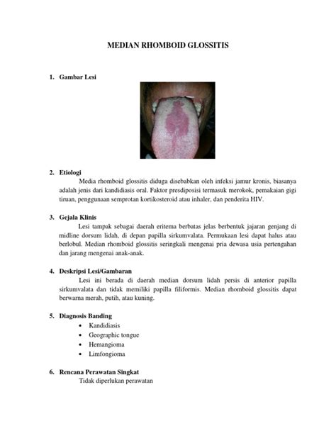 Median Rhomboid Glossitis Pdf