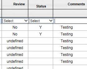 Jquery Free Jqgrid Formatter Select Solving Undefined Issue But Not Showing Expected