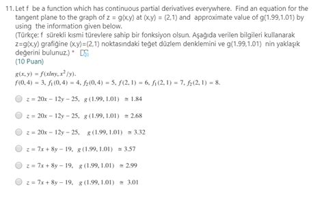 solved 11 let f be a function which has continuous partial