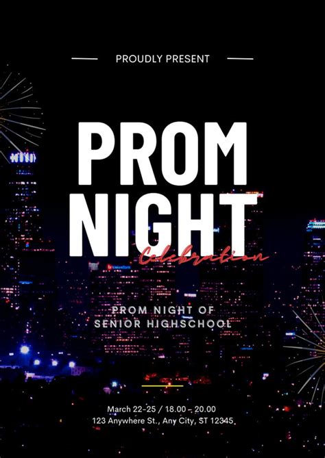 Free Printable Customizable Prom Poster Templates Canva