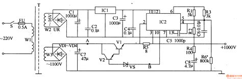 D C Regulated Power Supply Of High Voltage Two Power Supplycircuits Highvoltage Power