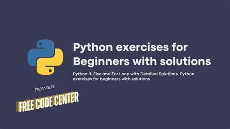 Python Exercises For Beginners With Solutions