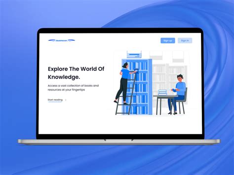 simple hero section design for e library by onyinye ofuokwu on dribbble