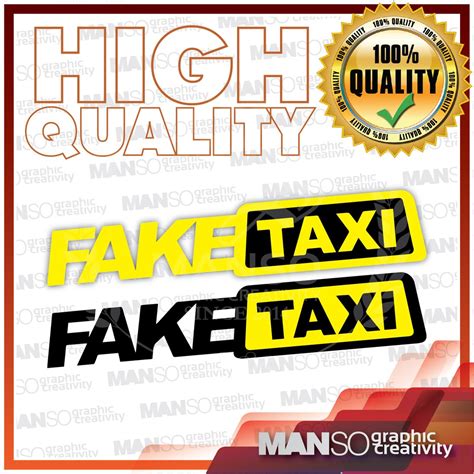 Faketaxi Car Decal Sticker Fake Taxi Honda Toyota Mazda Perodua Proton