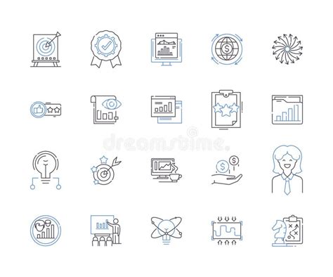 Business Strategy Outline Icons Collection Management Planning