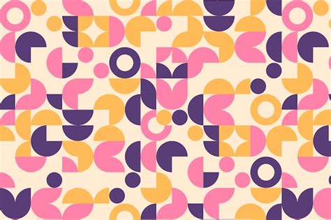 평면 디자인 기하학적 패턴 배경 무료 벡터