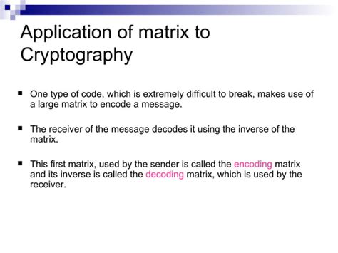 Matrices And Application Of Matrices Ppt Matrices And Application Of Matrices Ppt