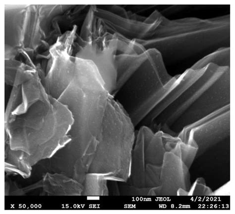 Sem Image Secondary Electrons Of The Bn Nanosheets Formed Near The