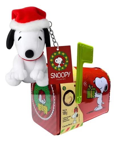 Kit Snoopy Natal Cacau Show Lata Trufas Pelúcia Original Frete Grátis