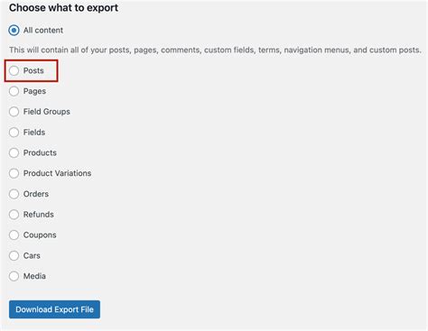 Exporting Wordpress Posts A Step By Step Guide Blog Admin Columns