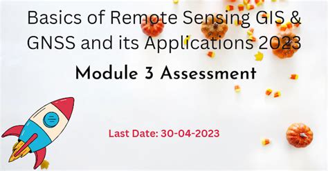 basics of remote sensing gis and gnss module 3 assignment answers