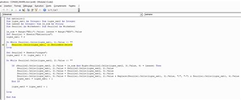Problème avec du VBA