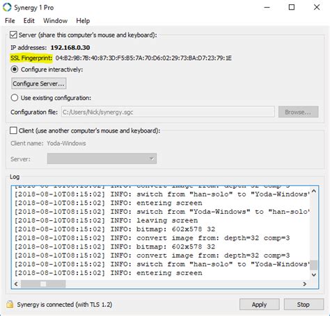 tls fingerprint shown as dialog for better ux · issue 6391 · deskflow