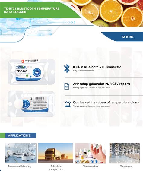 Bt Datalogger Bluetooth Temperature Sensor Recorder Wireless Temperature Monitoring Systems