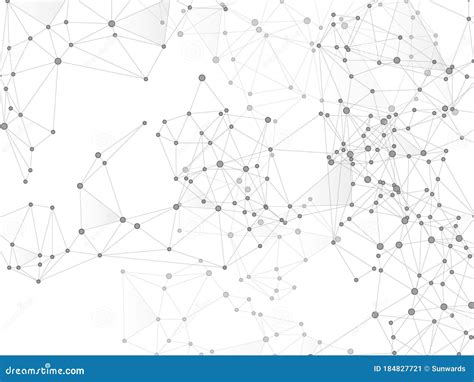 Gometric Plexus Structure Cybernetic Concept Stock Vector Illustration Of Matrix Greyscale