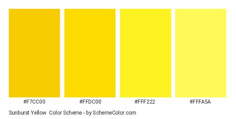 Sunburst Yellow Color Scheme Monochromatic