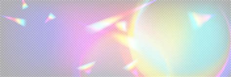 레인보우 프리즘 라이트 크리스탈 유리 오버레이 텍스처 홀로그램 플레어스파클 및 무지개 빛깔의 섬광 마법 효과 투명한 배경의