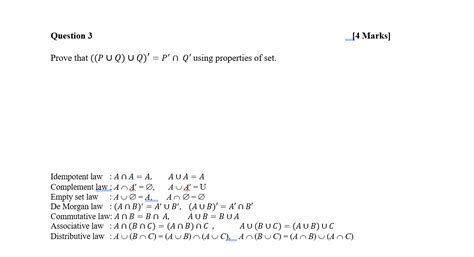Solved Prove That PQ Q PQ Using Properties Of Set Chegg Com
