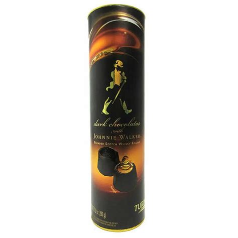 Turin Johnnie Walker Liquor Filled Dark Chocolates 20 Piece Tube Candy Store