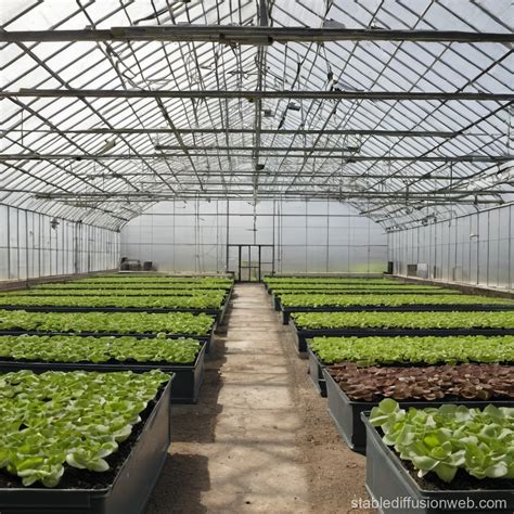 Greenhouse View In Agricultural Facility Stable Diffusion Online