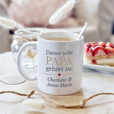 Personalisierte Tasse Toller Papa Geschenkidee Vatertag