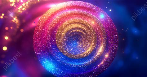 Vibrant Glitter Sphere With Concentric Circles Backgrounds Png Free