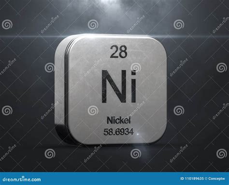Nickel Element From The Periodic Table Stock Illustration Illustration Of Rounded Chemical