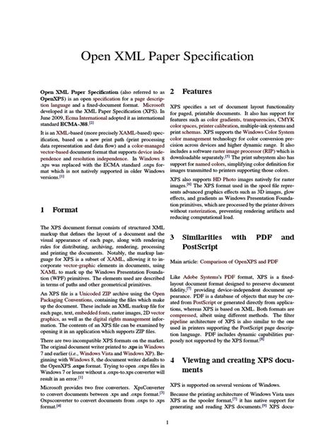 Open Xml Paper Specification Software Digital And Social Media