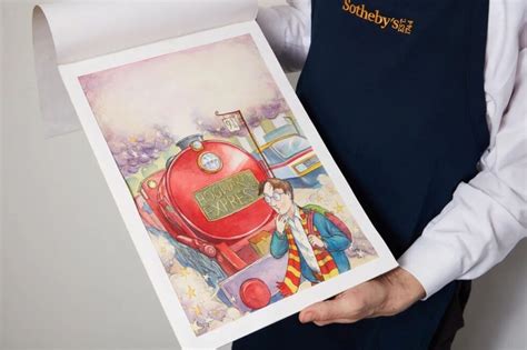 První ilustrace ke knize Harry Potter: Kámen mudrců v aukci