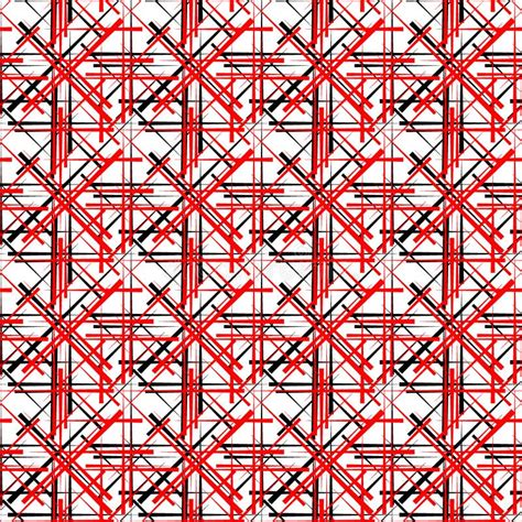 Intersecting Light Black Lines With A Red Diagonal On A White Background Stock Illustration