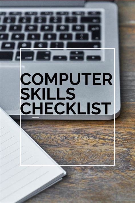 Computer Skills Checklist Computer Skills Checklist Learning Courses