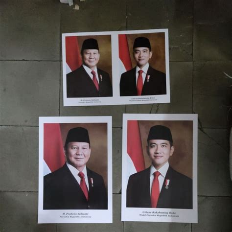 Jual Poster Foto Presiden dan Wakil Presiden Indonesia RI Prabowo ...