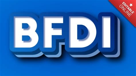 Bfdi Blue 3d Text Effect Generator