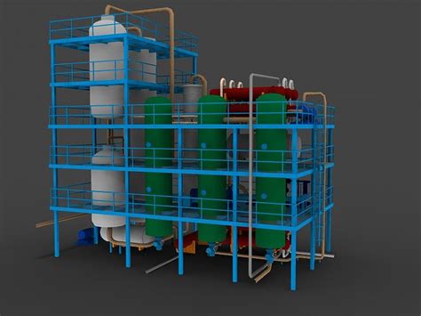 3d Refinery Unit Hydrocracker Cgtrader