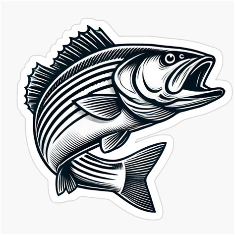 Kira Sticker Striped Bass T For You Phone Stickers Waterproof