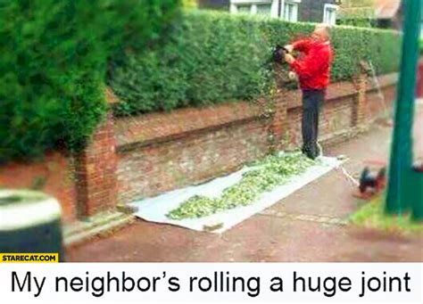 My Neighbors Rolling A Huge Joint
